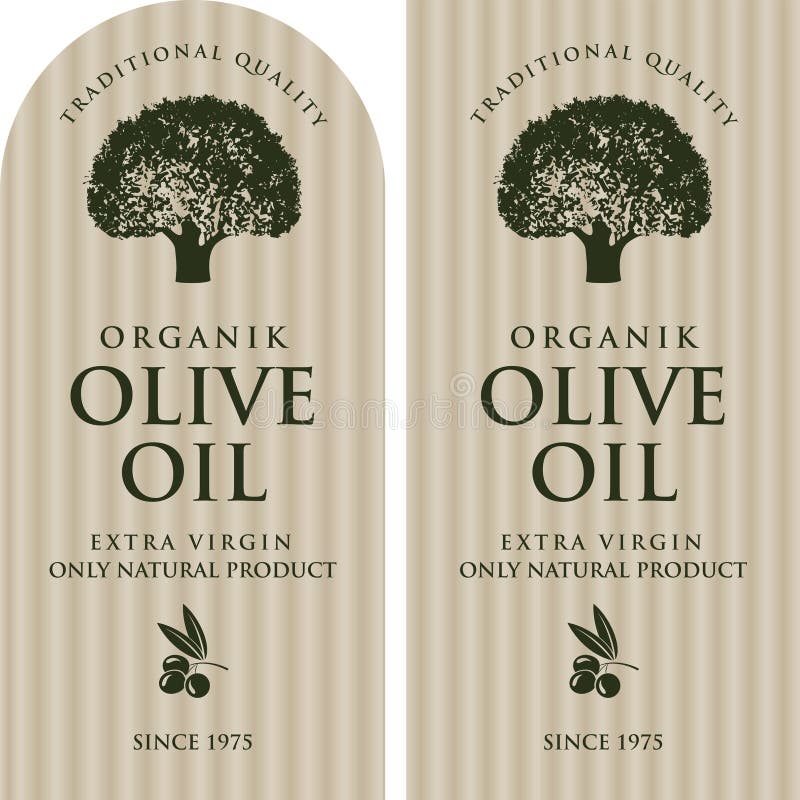 Labels for Olives or Olive Oil Stock Vector - Illustration of branch ...