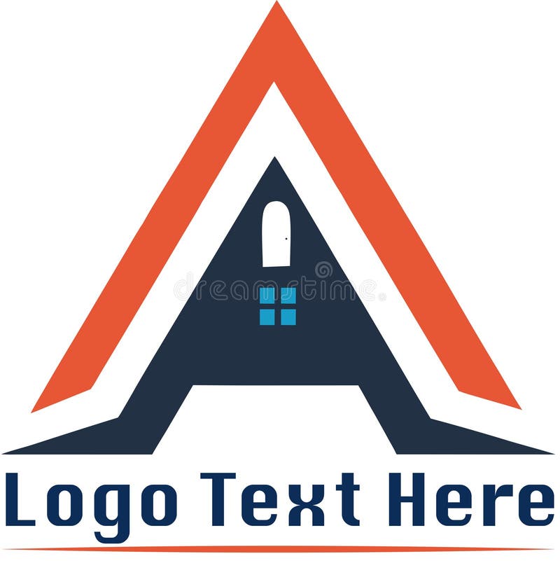 Modern a-Frame Real Estate Logo Design 01 Stock Illustration ...