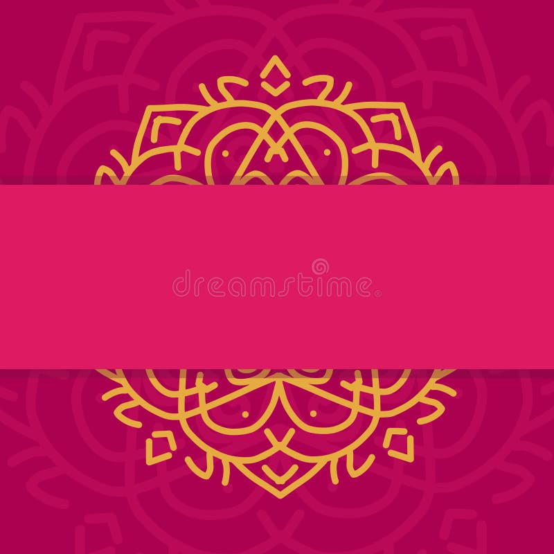Deep Red Mandala Hindu Wedding Card Luxury Invitation Design with ...
