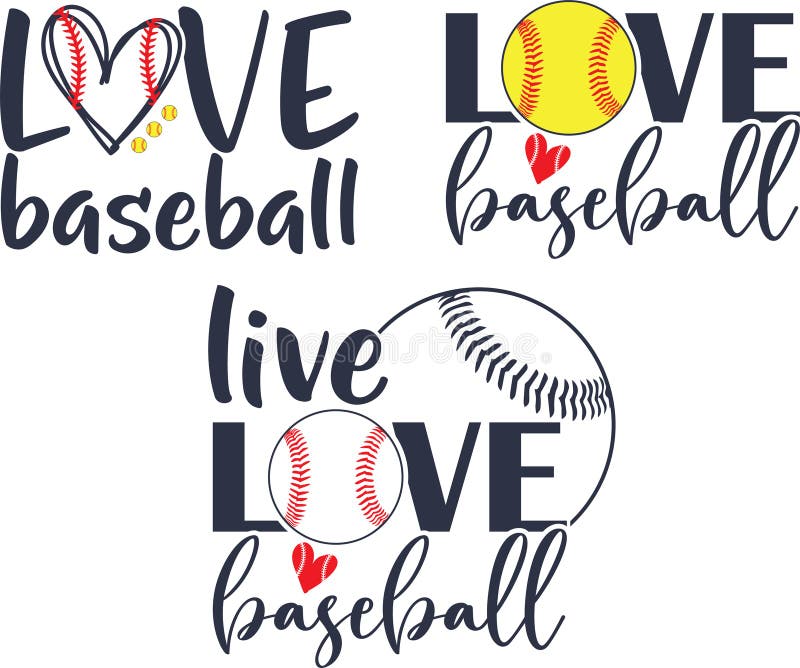 Love Baseball, Softball Silhouette, Baseball Clip Art Stock Vector ...