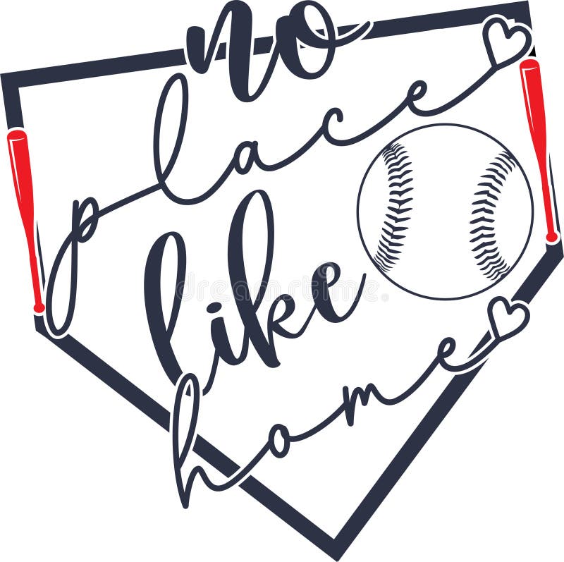 No Place Like Home, Softball Silhouette, Baseball Clip Art Stock Vector ...