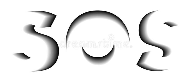 SOS Logo Design on White Background. Emergency Help Logo Sign Pictogram ...