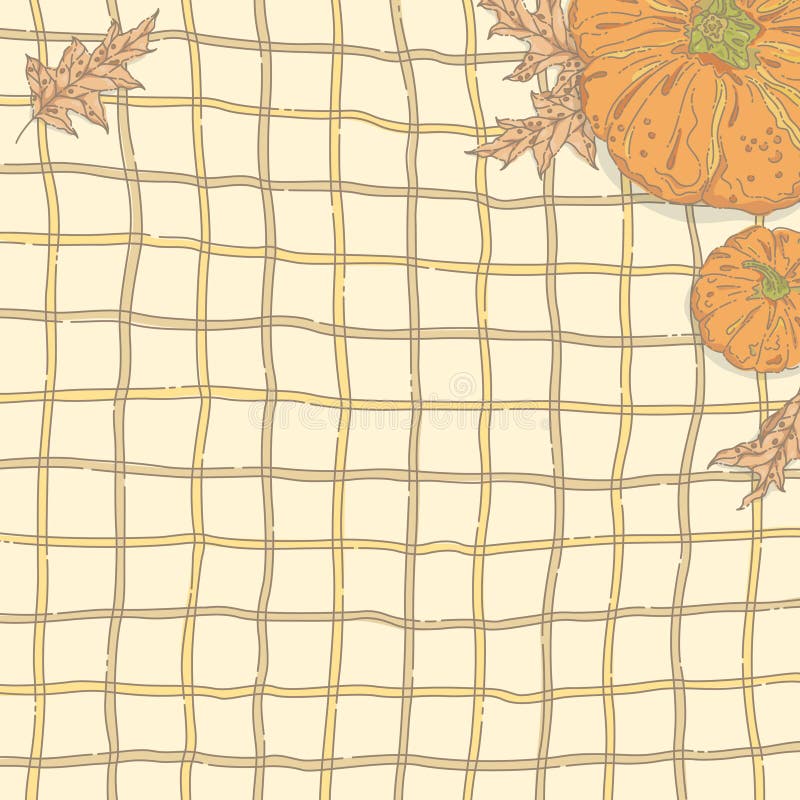 Series of Autumn Picnic Background in Hand Drawing Style for Fall ...