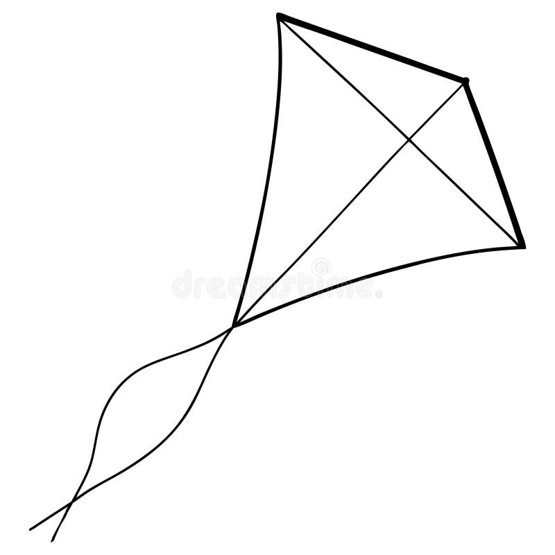 Kite Outline Stock Illustrations – 4,582 Kite Outline Stock ...