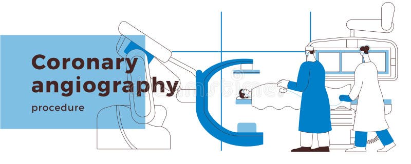 Coronary Angiography Procedure. Medical Equipment. Doctor and Nurse ...