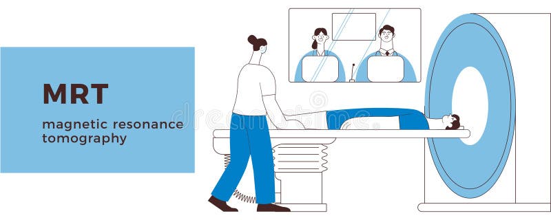 Magnetic Resonance Tomography. MRI Procedure. Patient in the Scanner ...