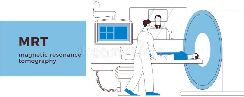 Magnetic Resonance Tomography. MRI Procedure. Patient in the Scanner ...