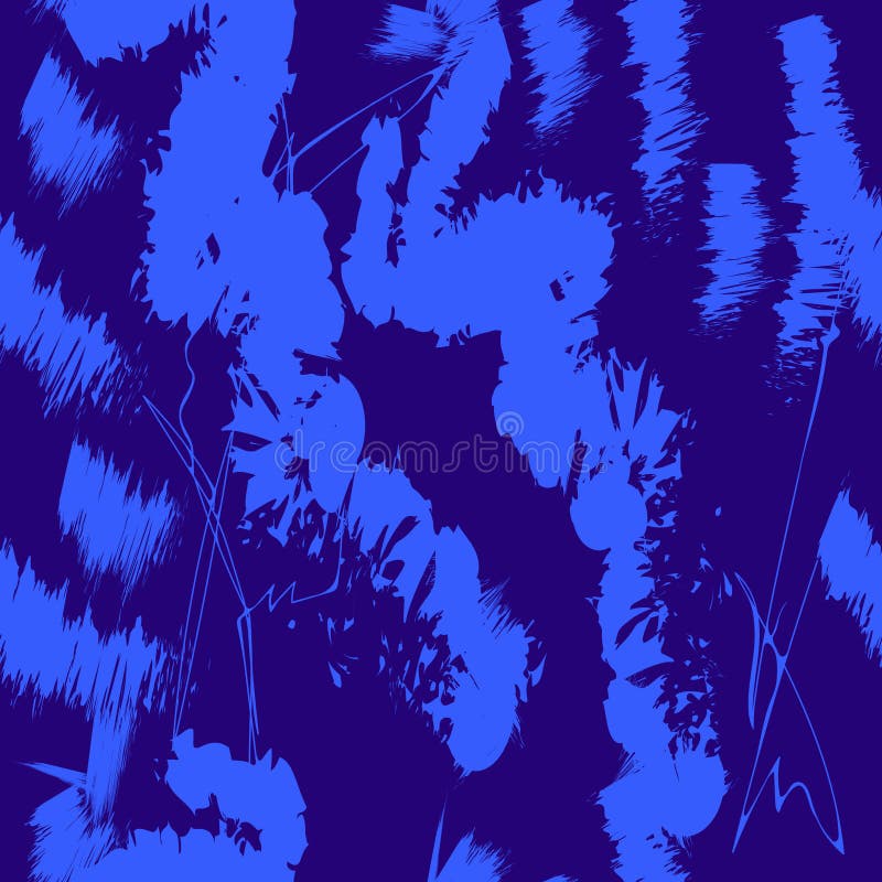 Abstract Pattern, Blue Dark Background and Fancy Elements. Stock ...