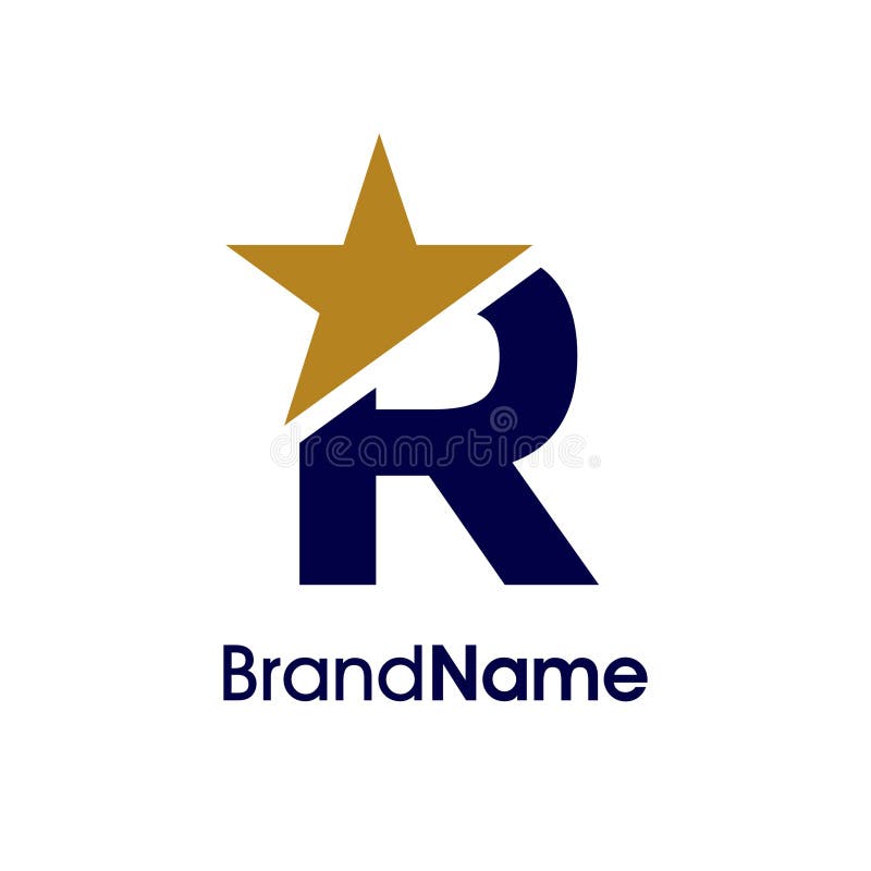 Simple and Minimalist Initial R Star Logo Stock Vector - Illustration ...