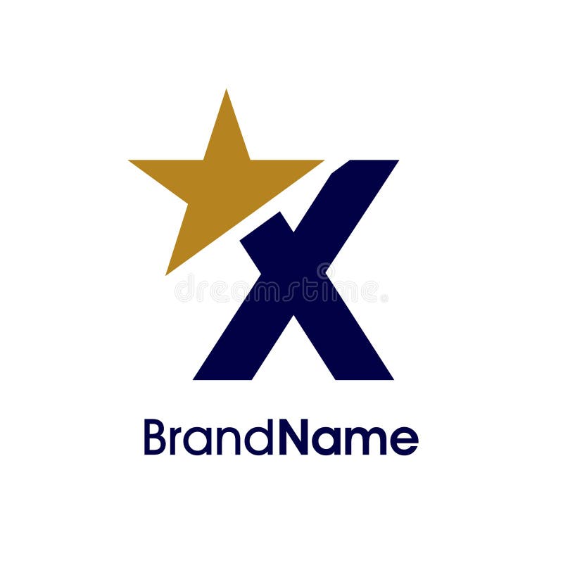 Simple and Minimalist Initial X Star Logo Stock Vector - Illustration ...