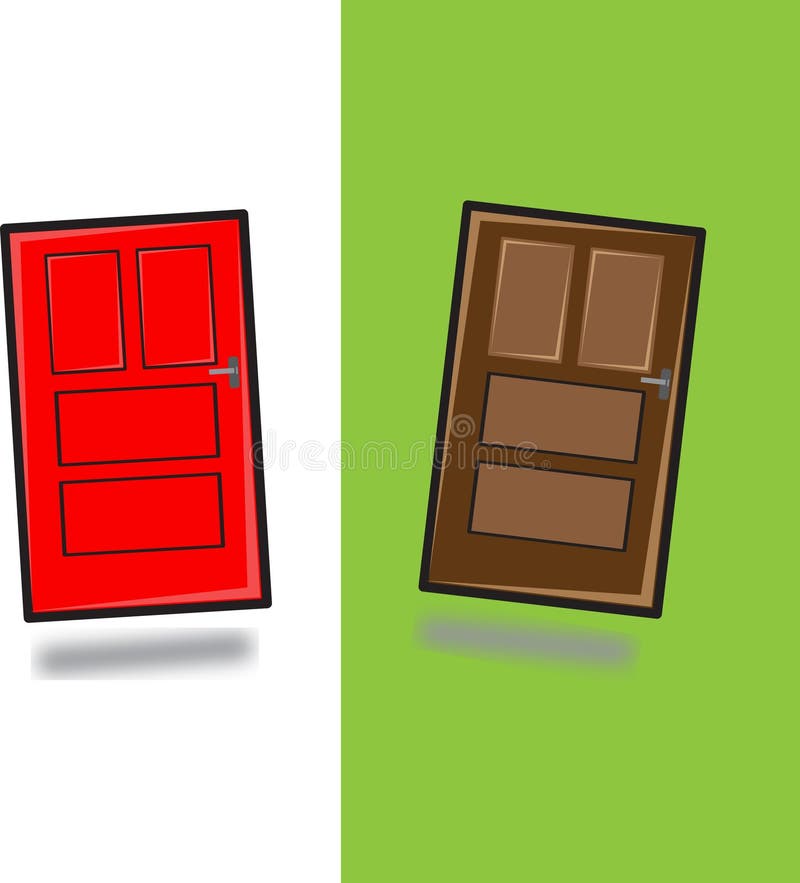 Vector Illustration of Red Door Stock Illustration - Illustration of ...