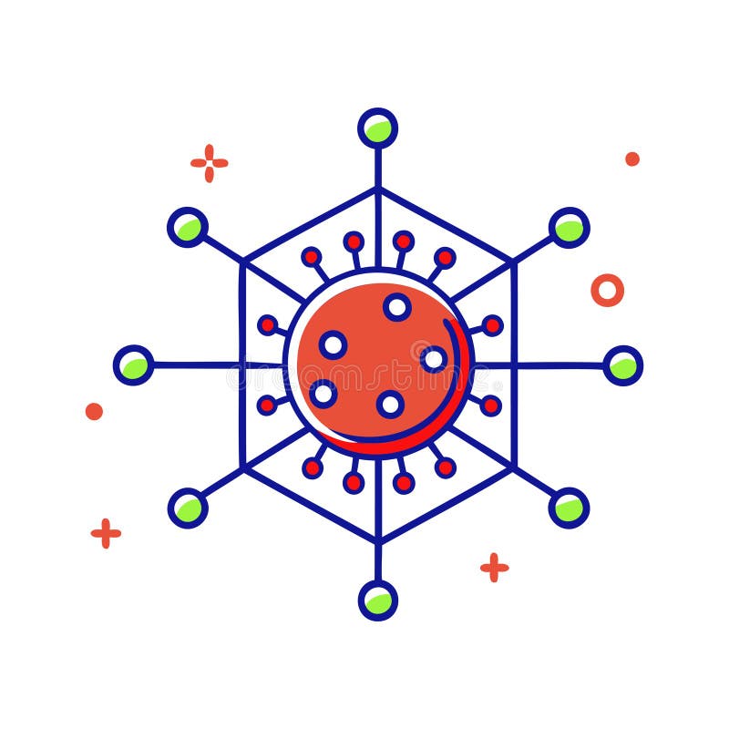 Colorful Virus Illustration - Microbiology and Pandemic Concept Art ...