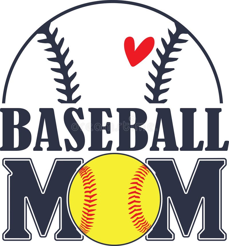 Baseball Mom, Baseball Clip Art, Baseball Cut File Stock Vector ...