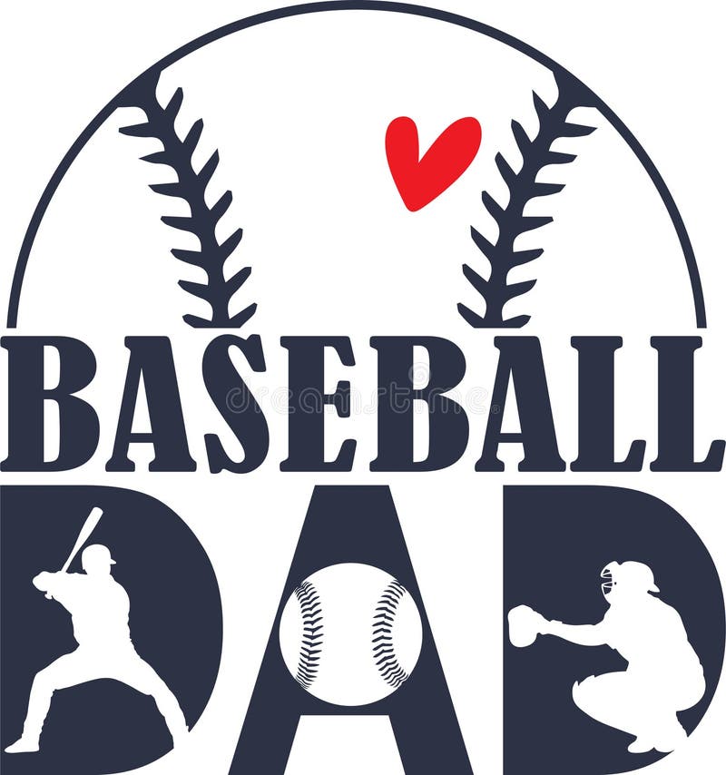 Baseball Dad, Baseball Clip Art, Baseball Cut File Stock Vector ...