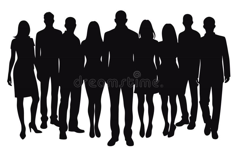 Silhouettes are Dark, Outline-only Shapes of People Against a ...