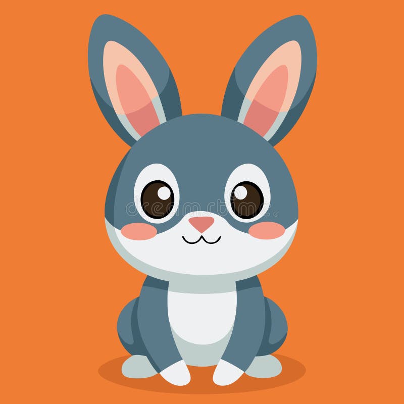 Print Rabbit Clipart Vector Illustration Featuring Cute Bunnies in ...