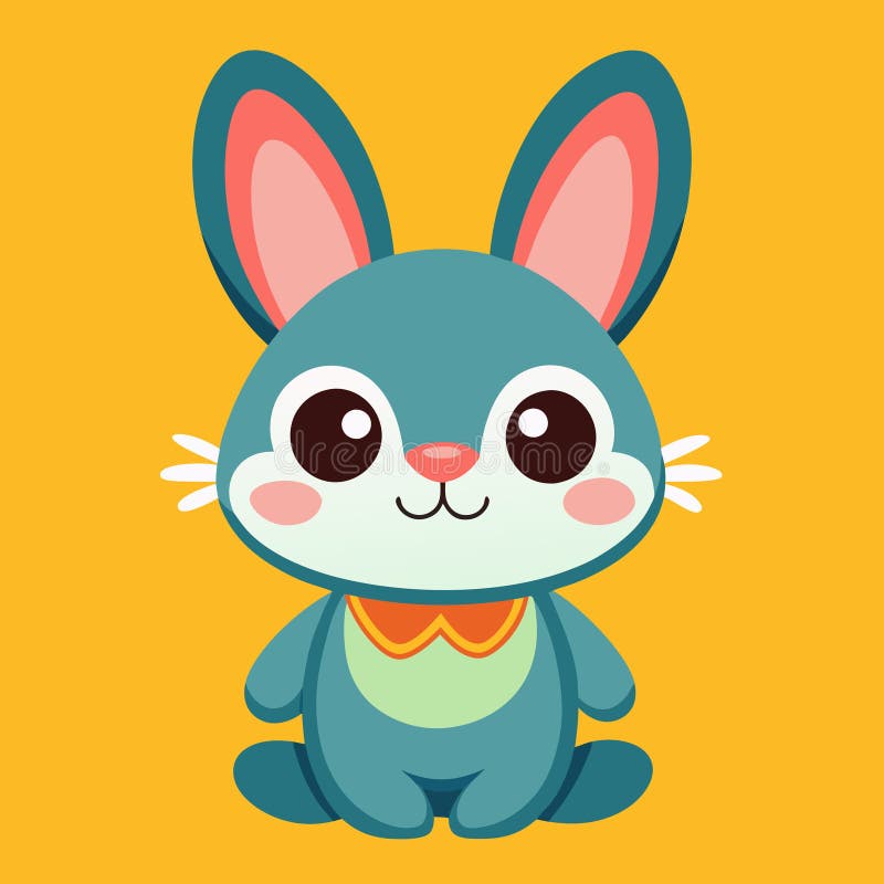 Print Rabbit Clipart Vector Illustration Featuring Cute Bunnies in ...