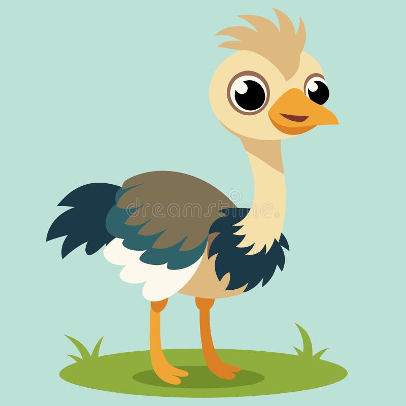 Print Elegant Ostrich Vector Art Set with Detailed Illustrations for ...