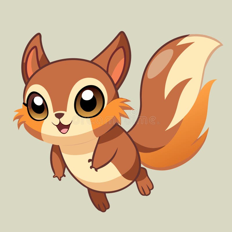 Print Flying Squirrel Vector Art Illustrations Set of Detailed Flying ...
