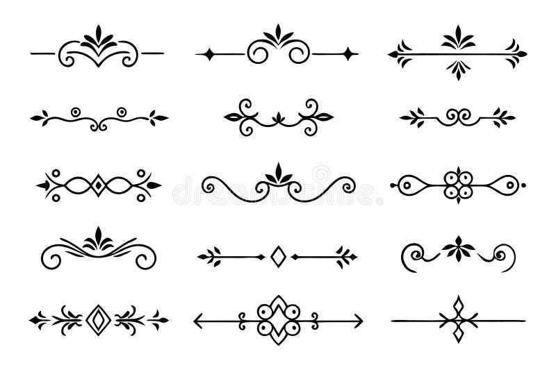 Elegant Divider Ornaments Vector Illustration. Stock Vector ...