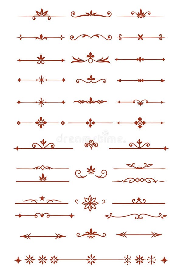 Elegant Divider Ornaments Vector Illustration. Stock Vector ...