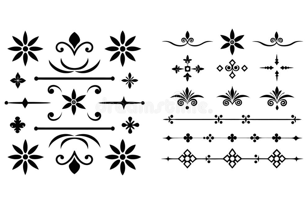 Elegant Divider Ornaments Vector Illustration. Stock Vector ...