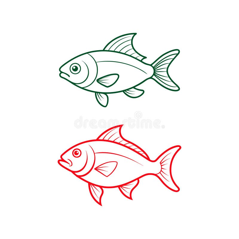 Elegant Fish Vector Illustration Stock Vector - Illustration of logo ...