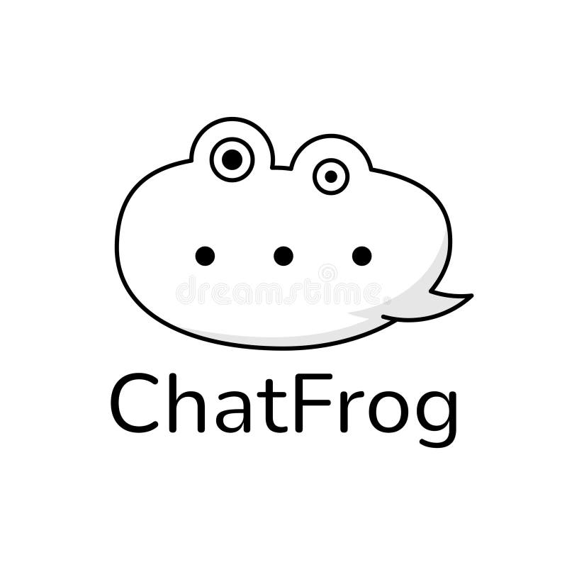 Bubble Chat and Frog Head Logo Concept Stock Illustration ...