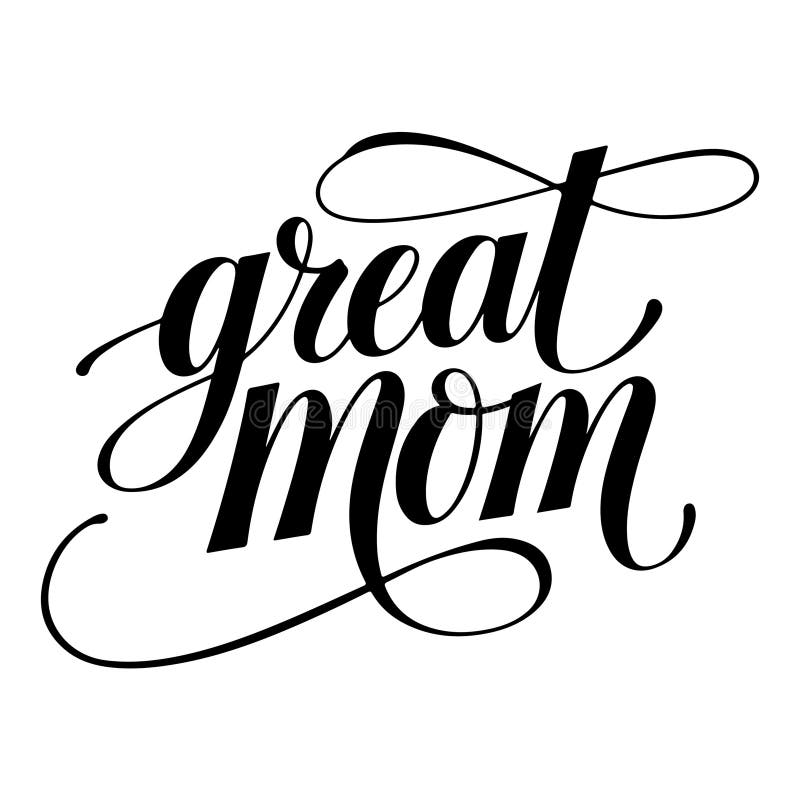Great Mom Modern Typography Vector Design Stock Vector - Illustration ...