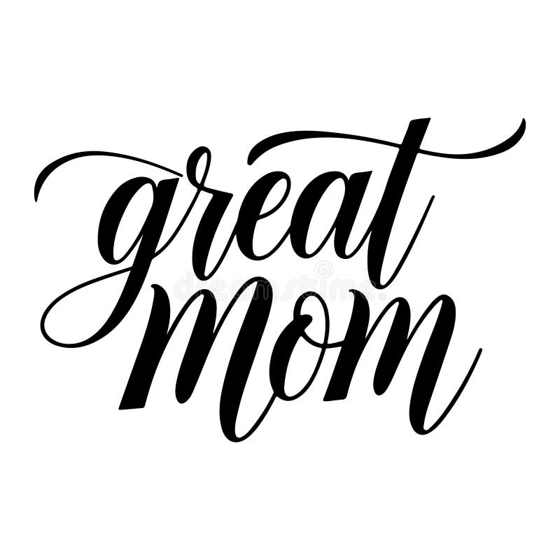 Great Mom Classic Typography Vector Design Stock Vector - Illustration ...