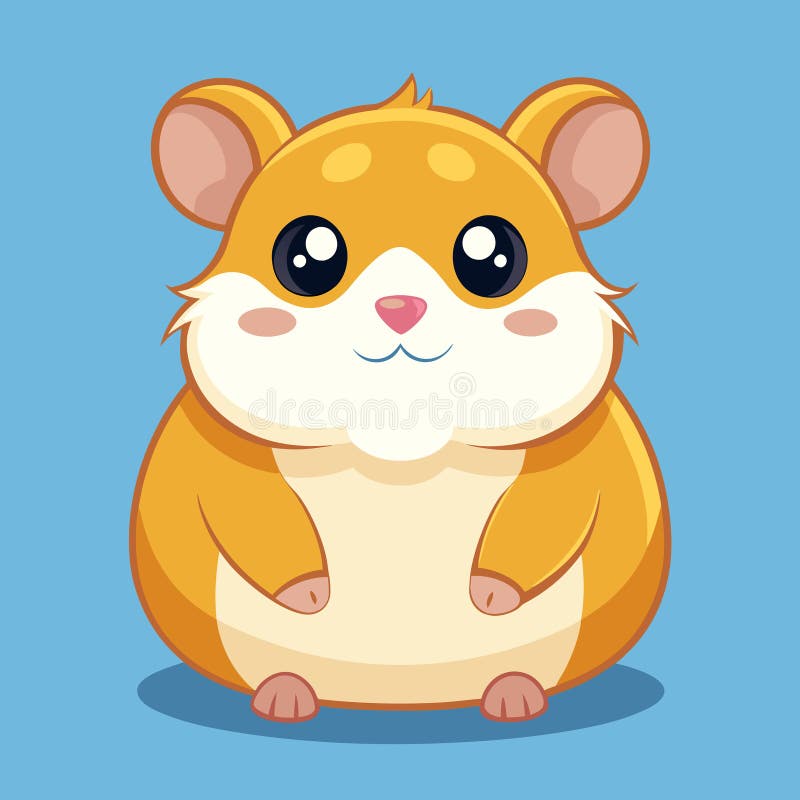 Print Adorable Hamster Clipart Vector Illustration Featuring Cute and ...