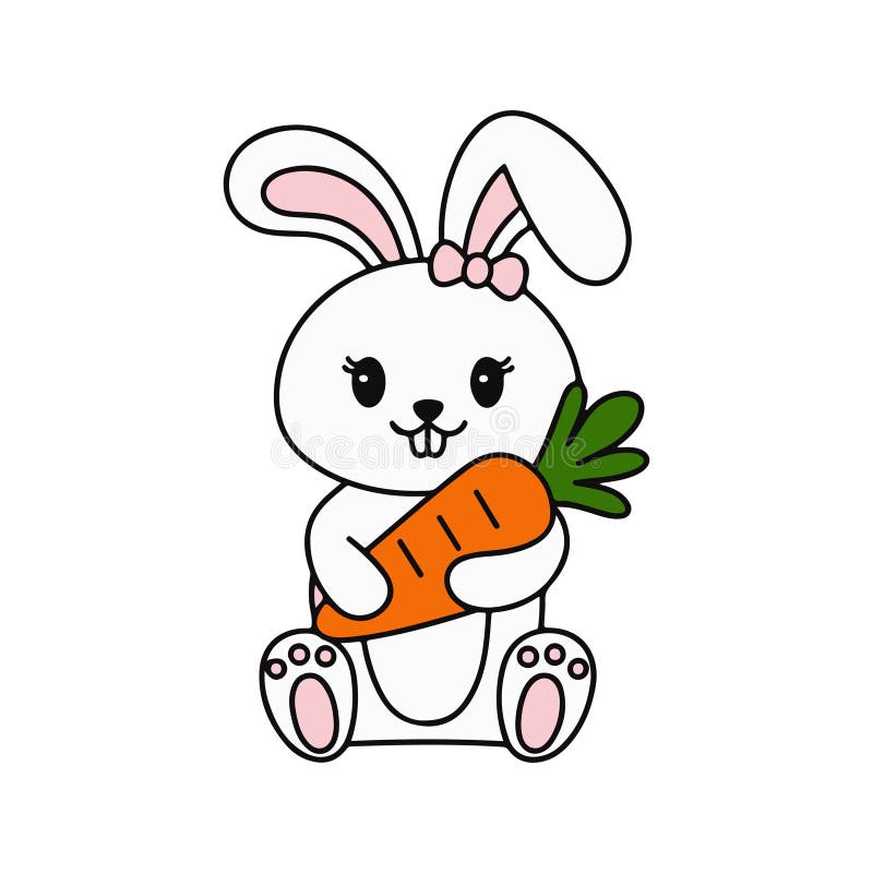 A Cute Baby Rabbit Clip Art Vector Illustration Stock Vector ...