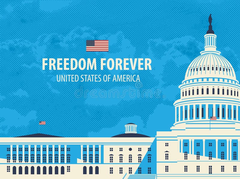 US Capitol Building in Washington DC Stock Vector - Illustration of ...