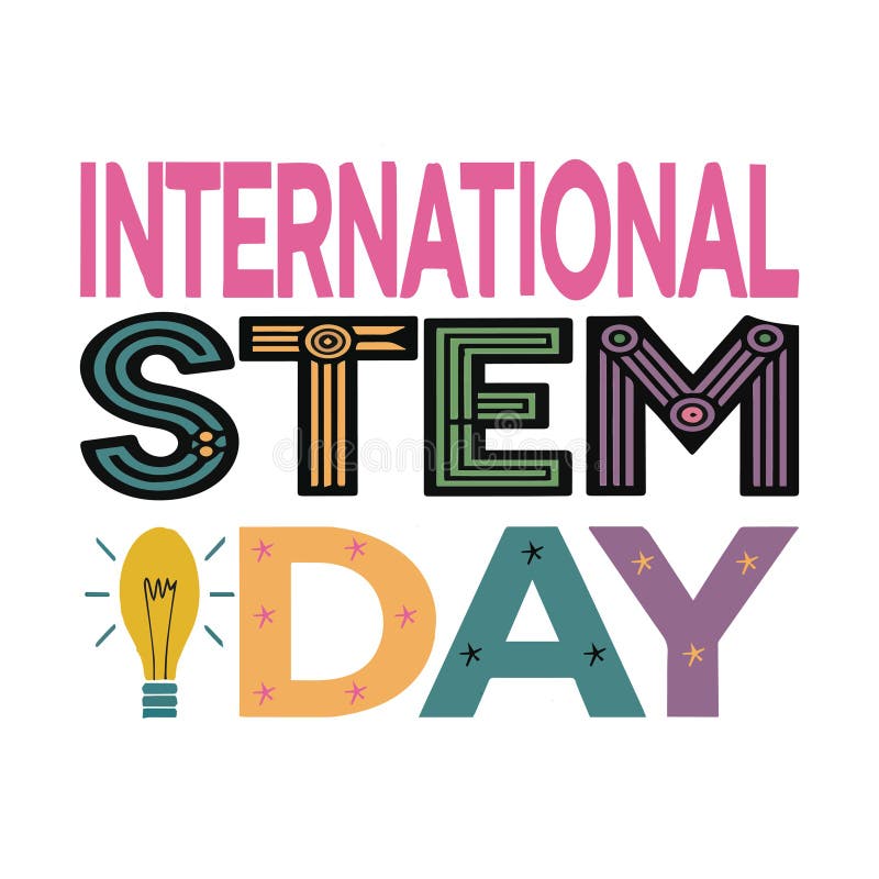 International STEM Day Vector Style Art & Illustration Stock Vector ...