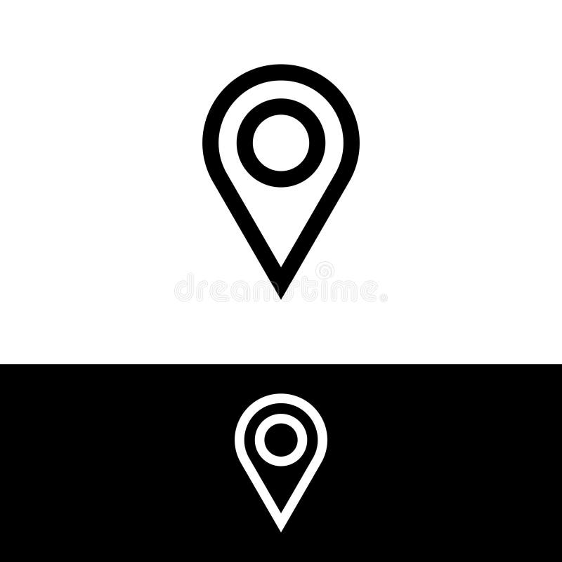 Location Pin, Map Marker, Destination Icon, Vector, Logo, Clipart ...