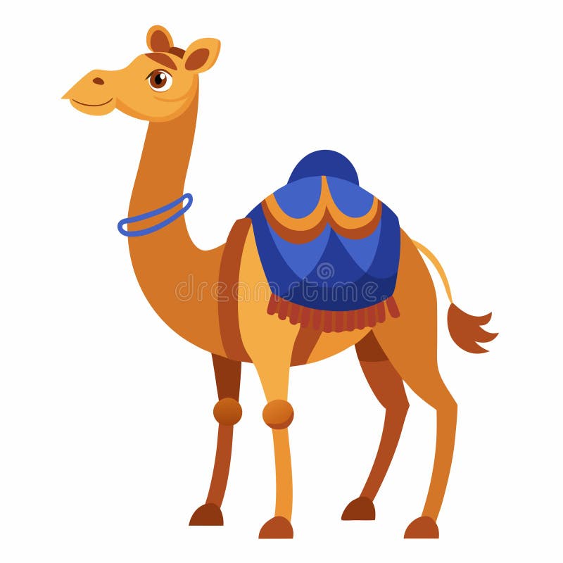 Print Handsome Camel Clipart Vector Illustration of a Beautifully ...