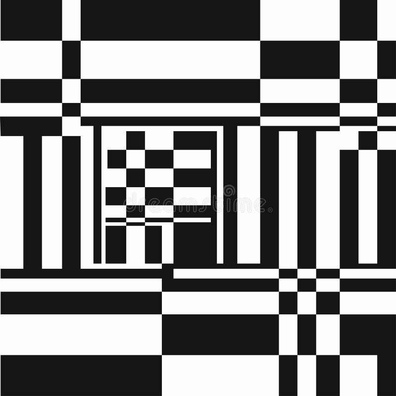 The Rhythm in the Composition. Geometric Simple Striped Pattern. Vector ...