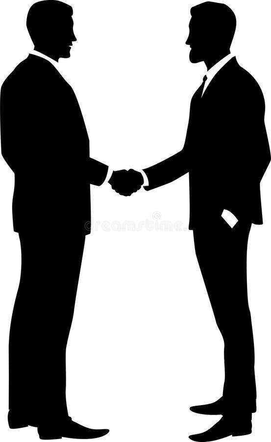 Two Men in Business Suits Shaking Hands. Stock Vector - Illustration of ...