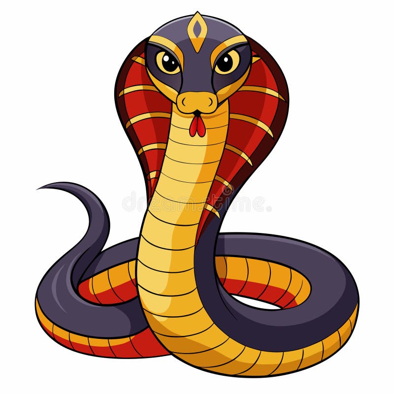 Print Handsome King Cobra Clipart Vector Illustration of a Majestic ...