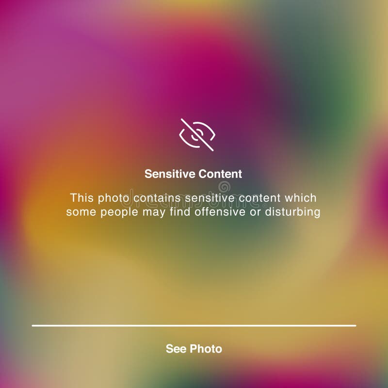 Sensitive Content Blurred Screen Censored Cover Preview Template Stock ...