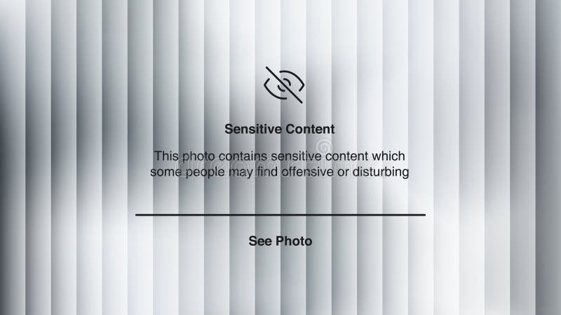 Sensitive Content Blurred Screen Cover Preview Template Stock ...