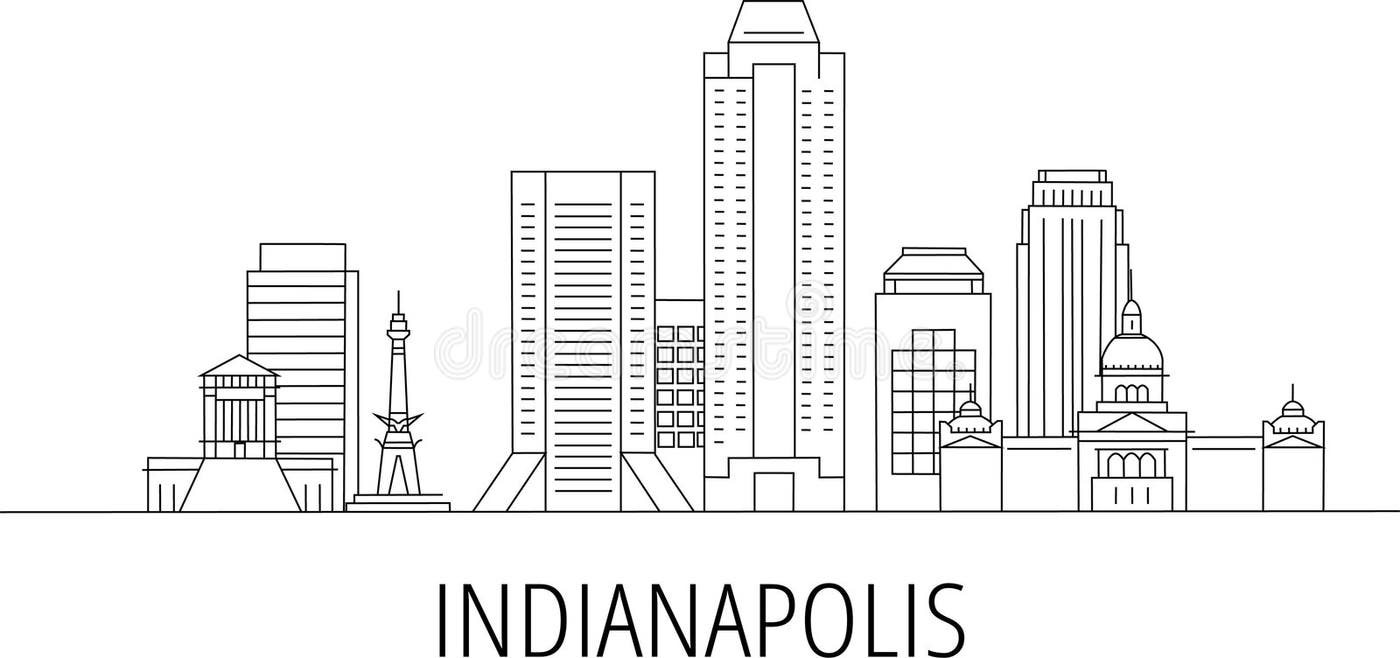 Indianapolis City Line Stock Illustrations – 320 Indianapolis City Line ...