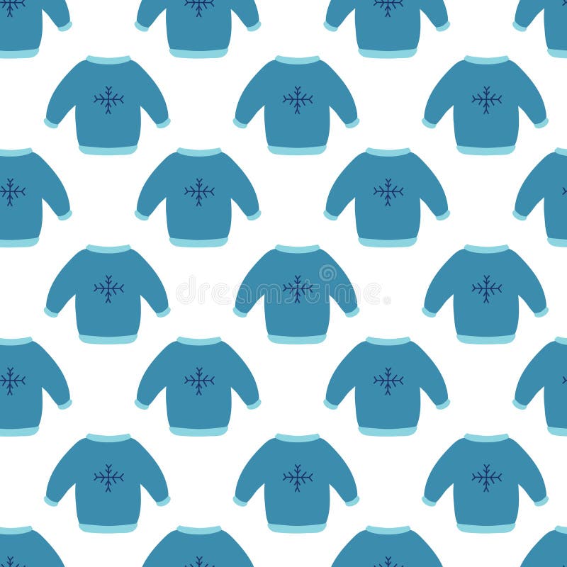 Seamless Pattern. Winter Sweater with Snowflakes Design. Cozy Fall ...