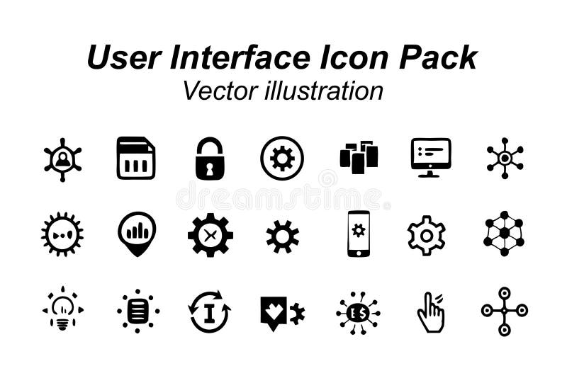 UI, it, Technology Icons Vector Stock Vector - Illustration of vector ...