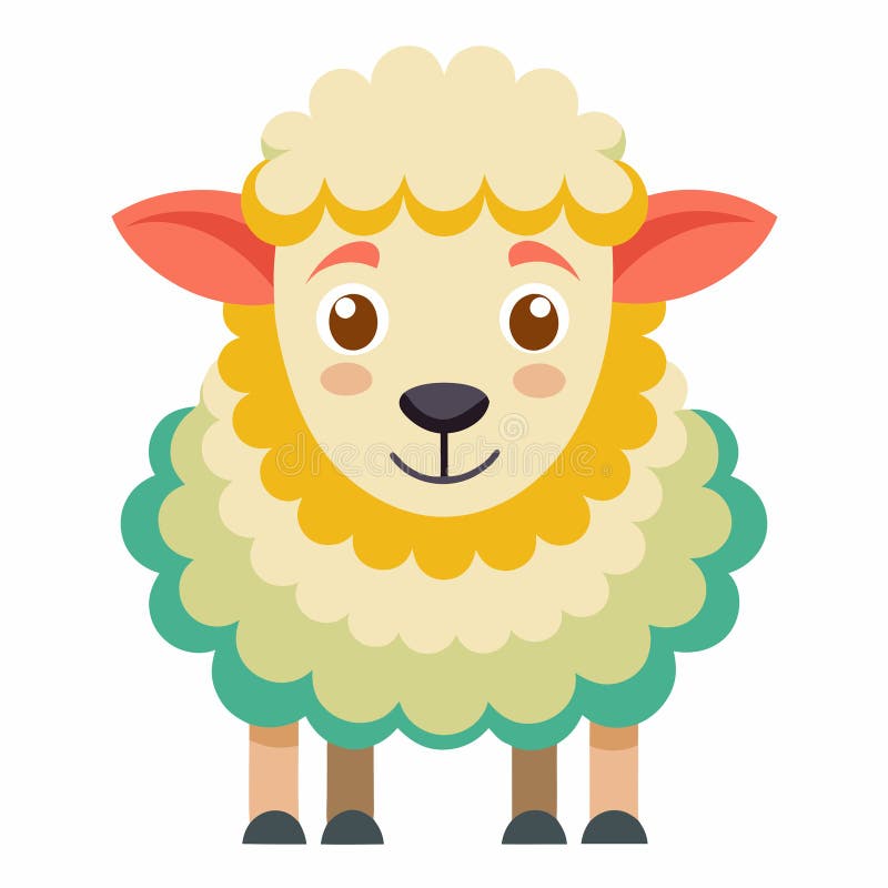 Print Handsome Sheep Clipart Vector Illustration Featuring Detailed and ...