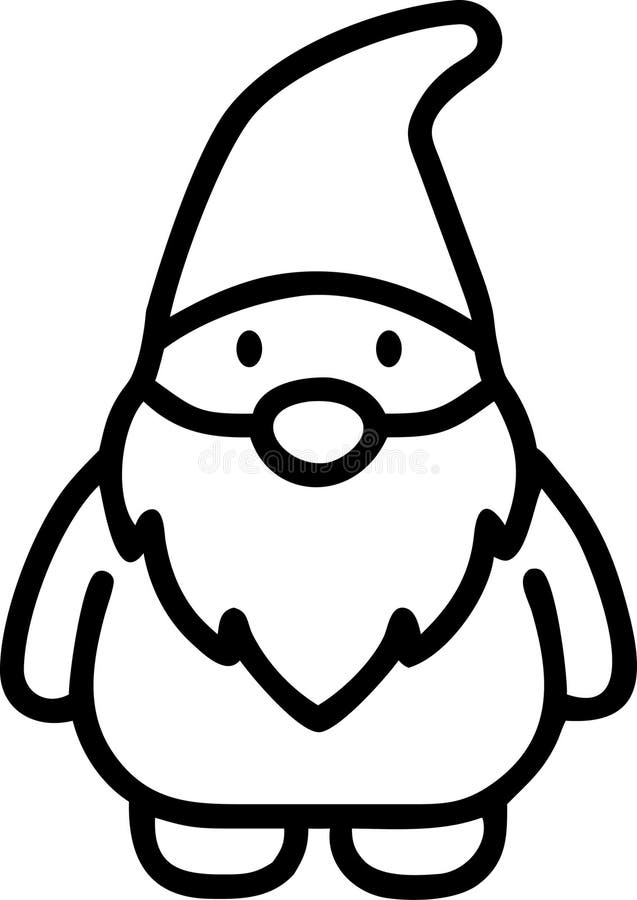 Cute Dwarf with a Big Nose Vector Illustration Stock Illustration ...