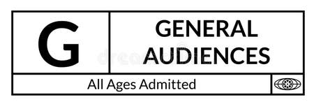 G General Audience Film Rating System Label Stock Vector - Illustration ...