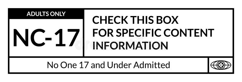 N-17 Film Rating System Label Stock Vector - Illustration of ...