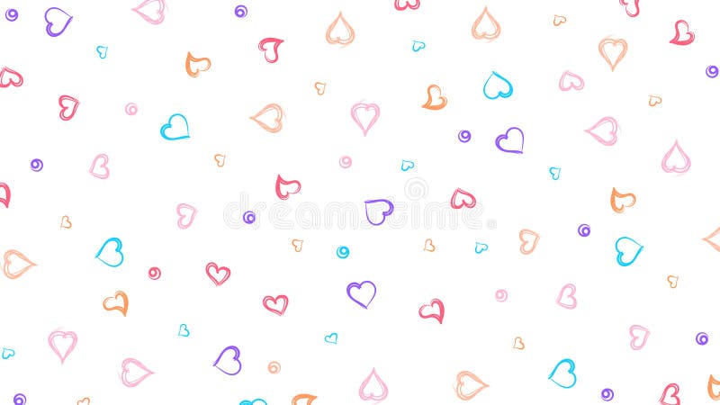 Full Color Love Vector Pattern Illustration Background Stock Vector ...