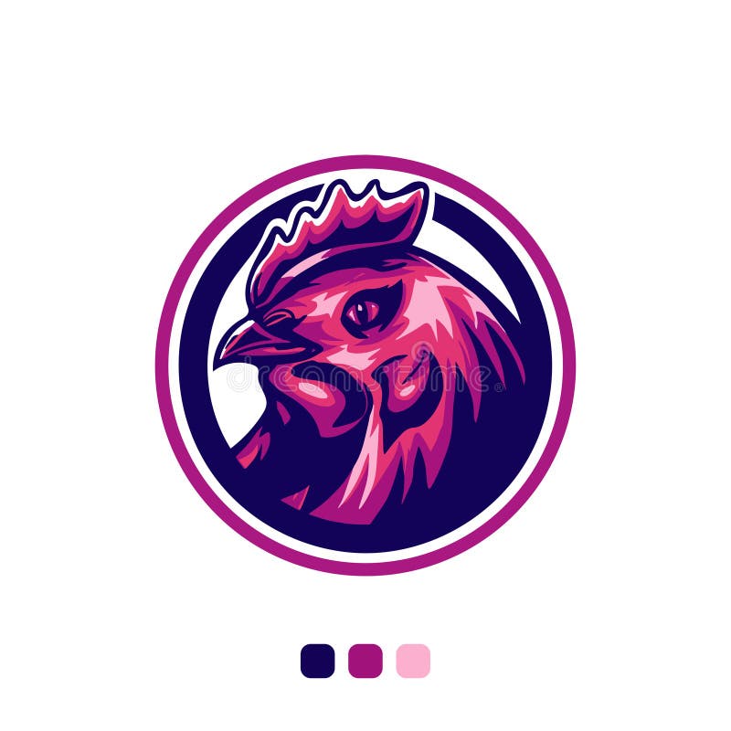 Chicken sports logo design stock vector. Illustration of farm - 336721390